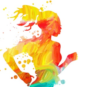 Runner Girl Wall Art, Running Poster, Printable Runner Gifts for Women ...