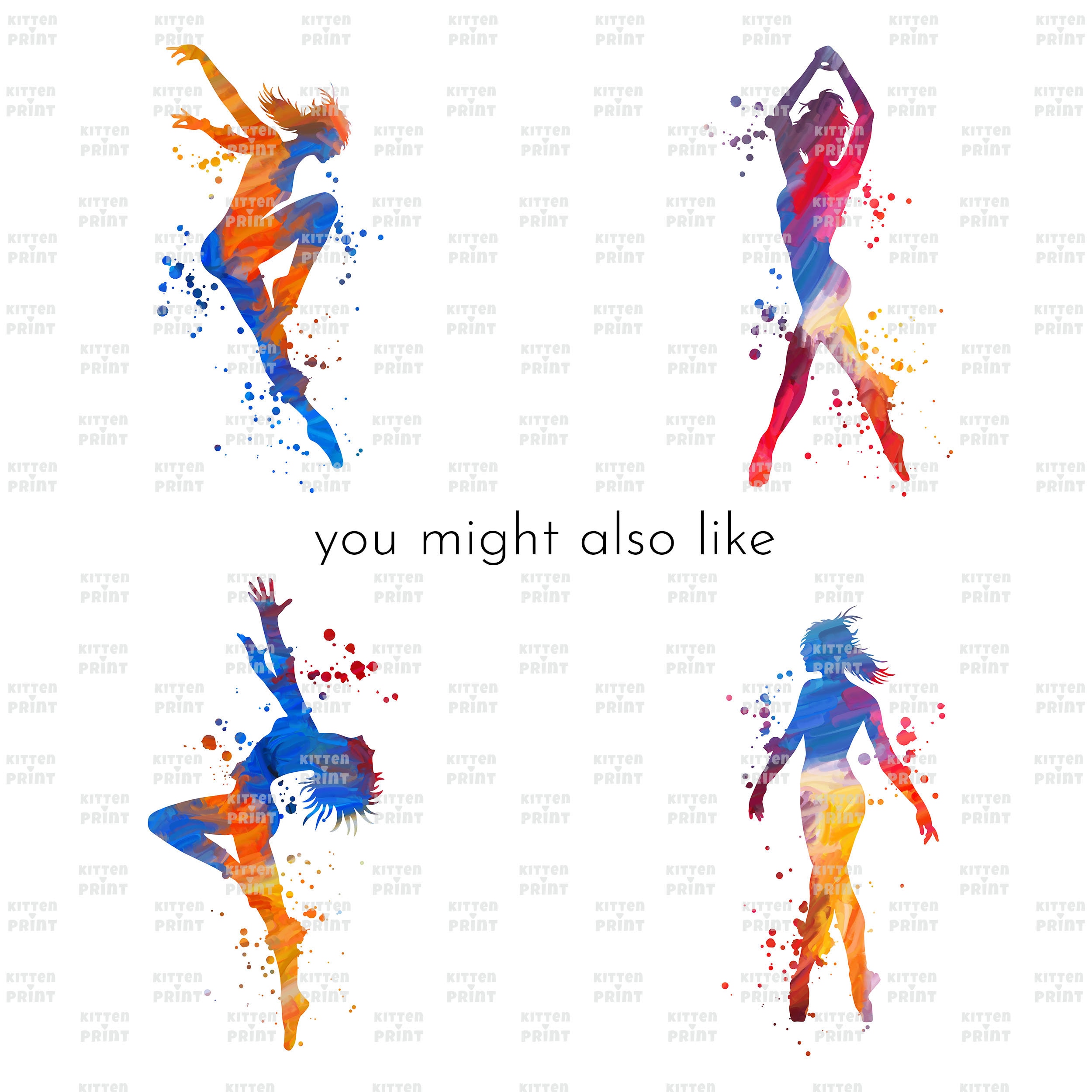 Dancing girl print Dance girl download Dance studio decor | Etsy