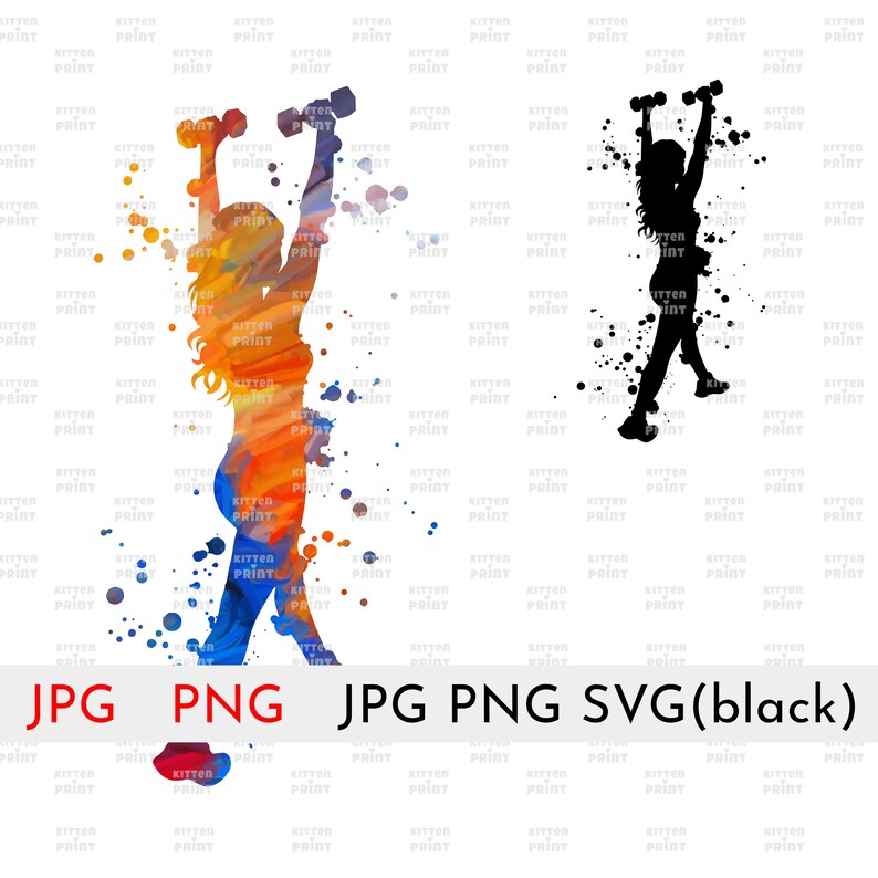 Gym Girl Art Fitness Girl PNG Workout Svg Women - Etsy