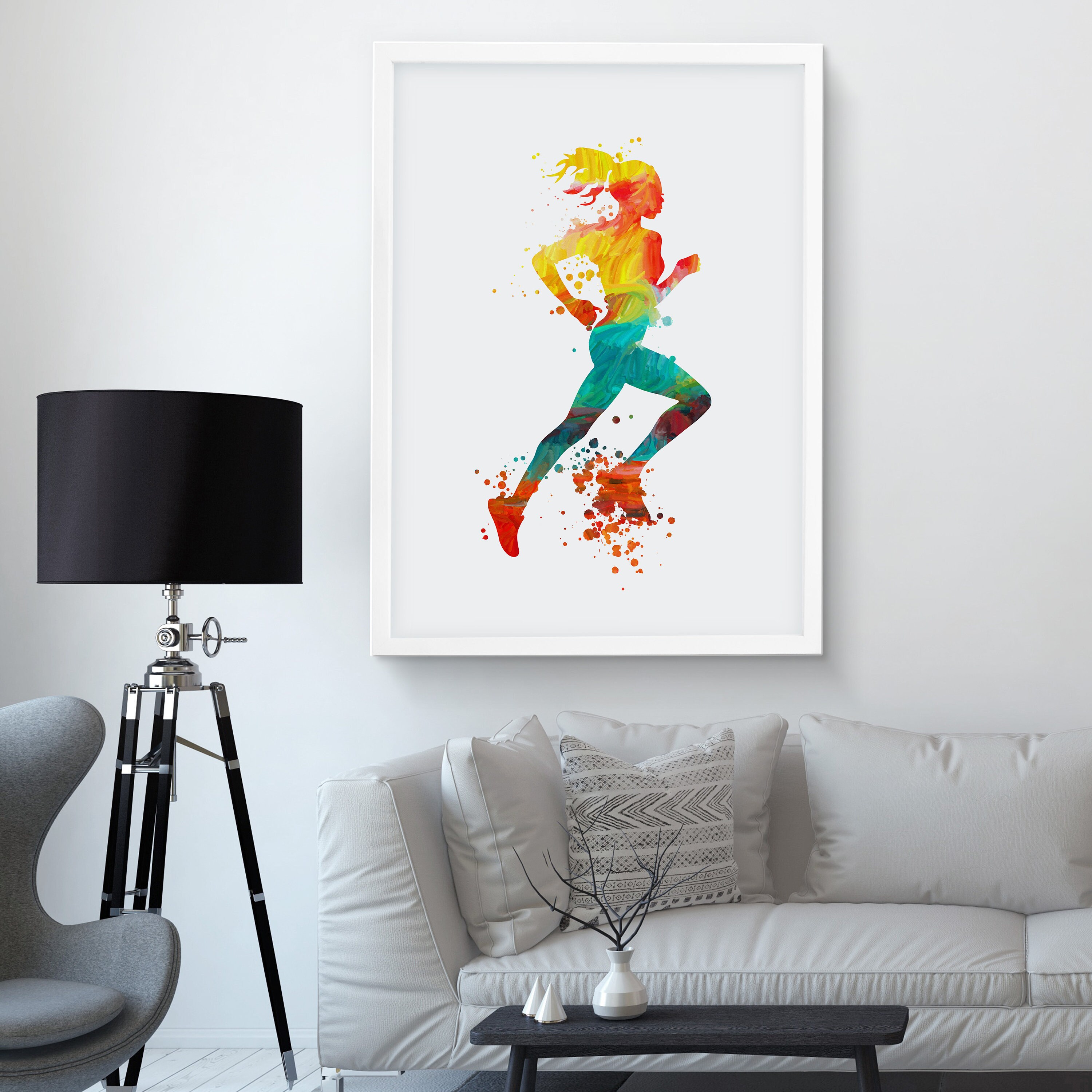 Runner Girl Wall Art, Running Poster, Printable Runner Gifts for Women ...
