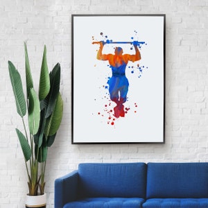Workout Print, Sports Wall Art, Home Gym Prints, Fitness Printable ...