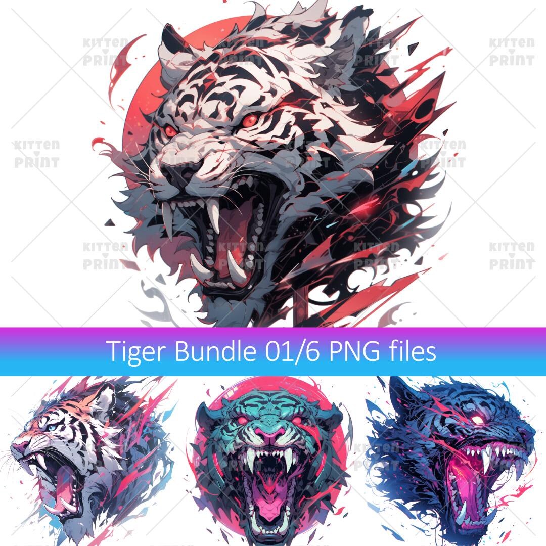 Tiger Roar, Angry Big Cat, 6 PNG Illustration, Fangs Forest Beast ...