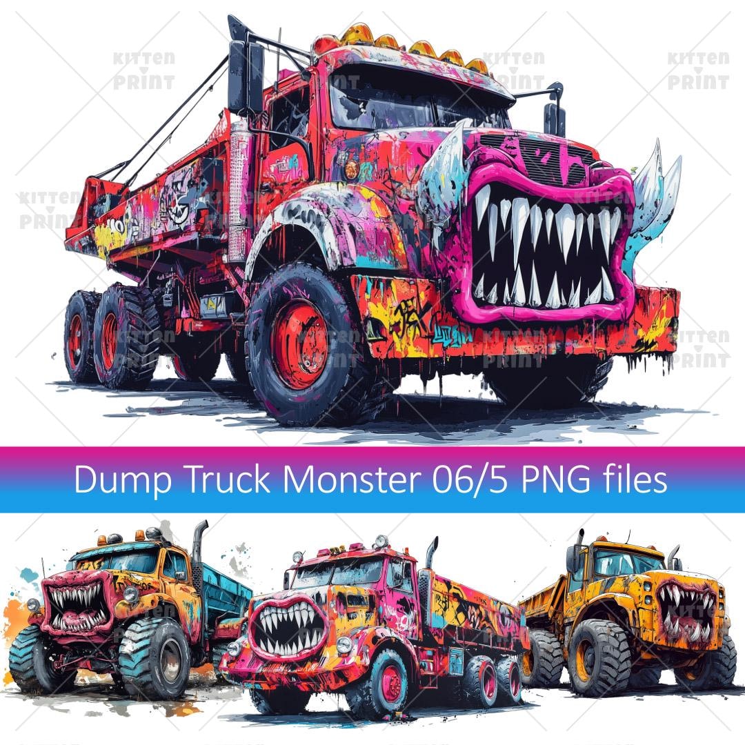 Monster Dump Truck, Wild Road Beast, Construction Theme, Vehicle Pack ...