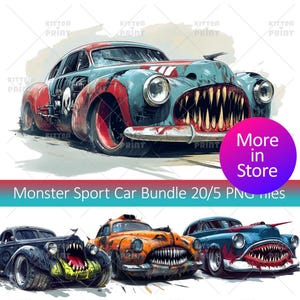 Cool Sports Car Monster, Road Horror, Mad Muscle Car, Racing Car and ...