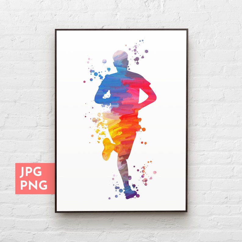 Running Man Wall Art Runner Poster Printable Runner Gifts - Etsy