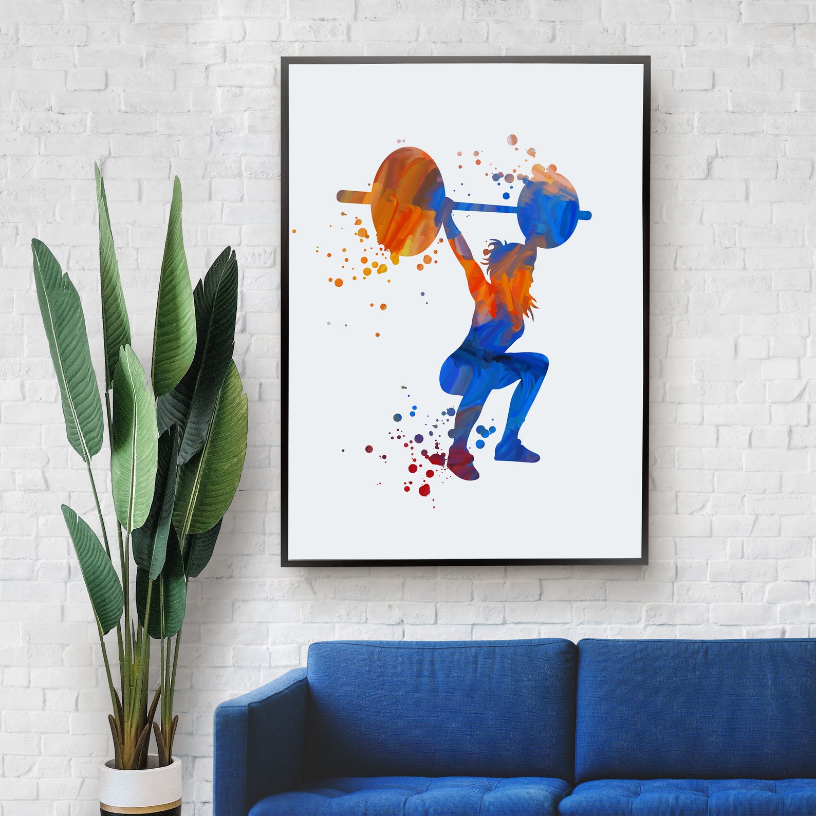 Woman Weightlifter Fitness Lady Deadlifting Girl Poster for - Etsy
