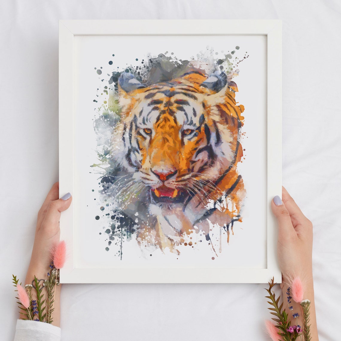 Tiger Printable Wall Art Tiger Portrait Wild Animals PNG - Etsy