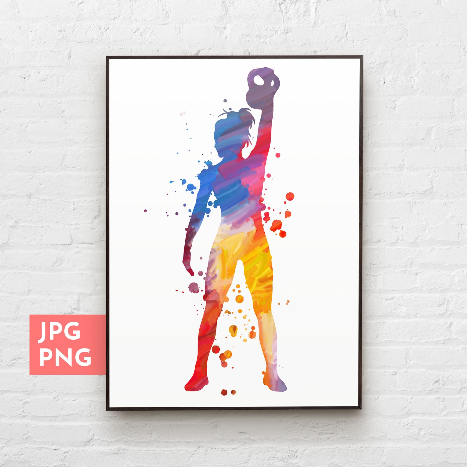 Kettlebell Art Workout Girl Print Gym Wall Art Sport Art - Etsy