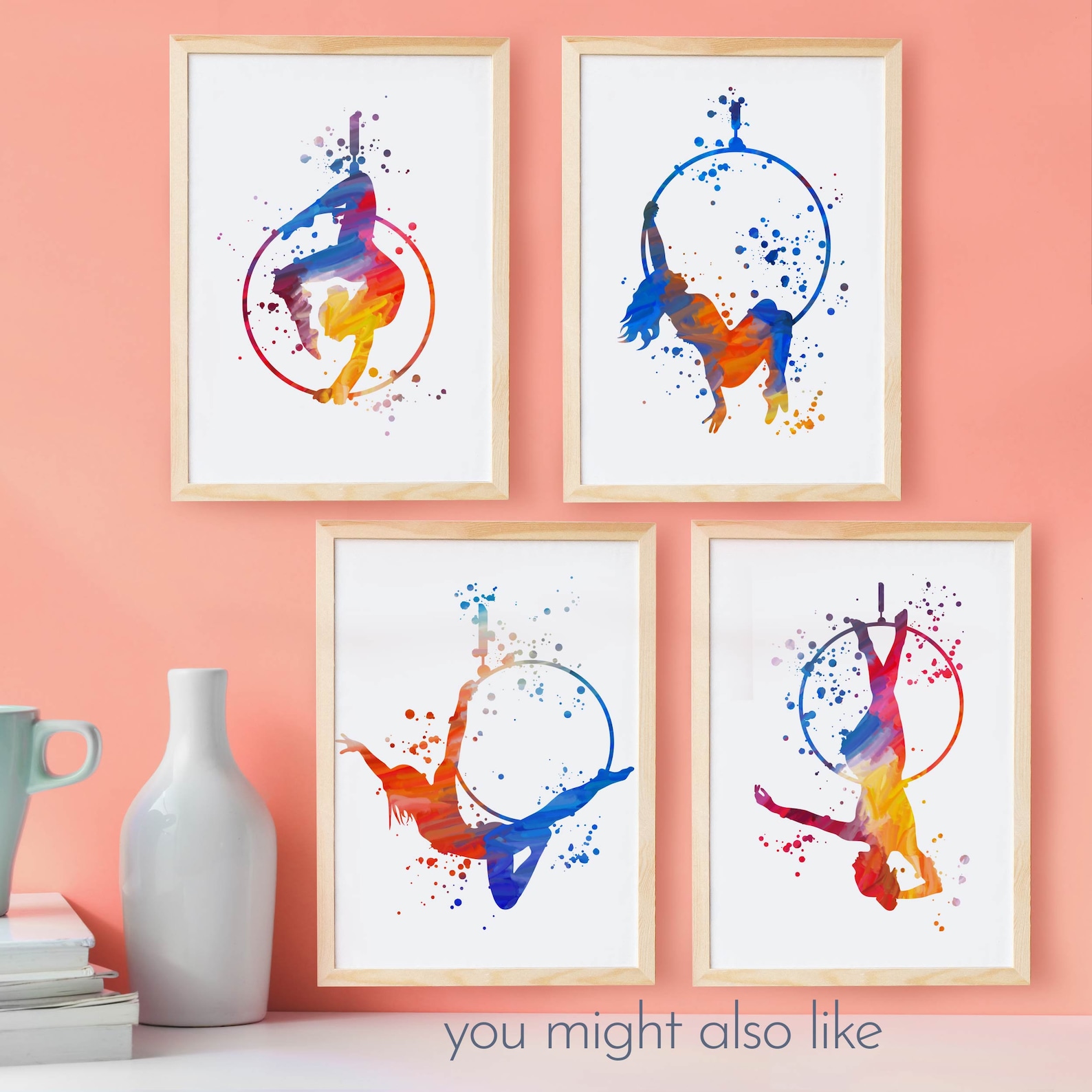 Aerial Hoop Print Lyra Hoop Art Aerial Acrobat Dance Studio - Etsy