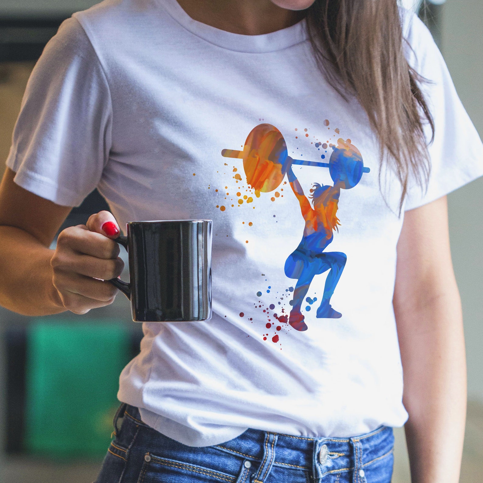 Woman Weightlifter Fitness Lady Deadlifting Girl Poster for - Etsy