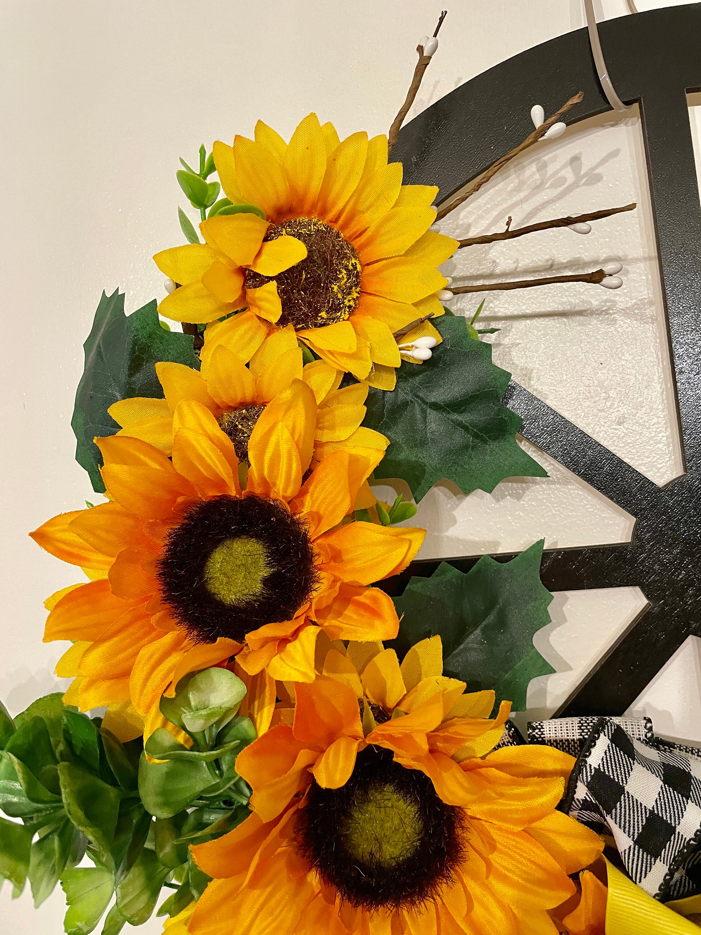 Sunflower Wagon Wheel Wreath - Etsy