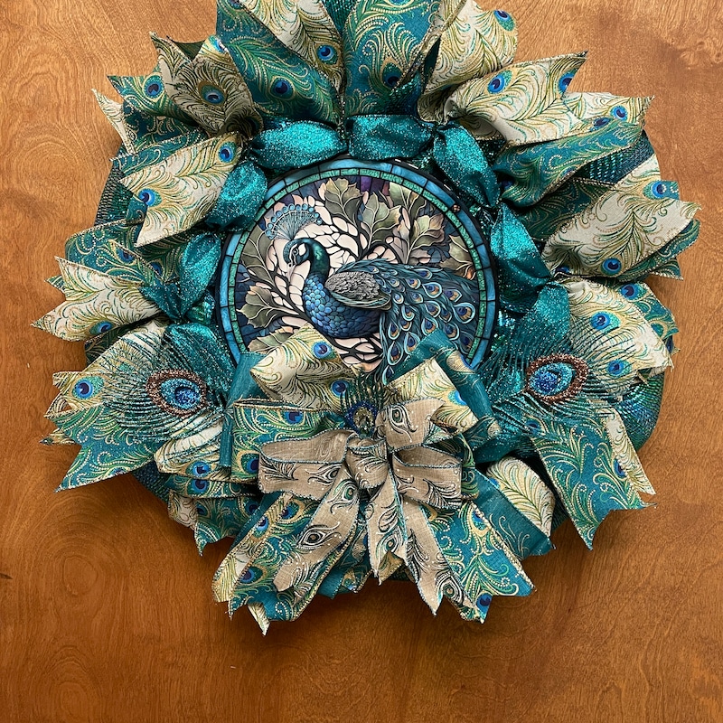 Peacock Wreath - Etsy