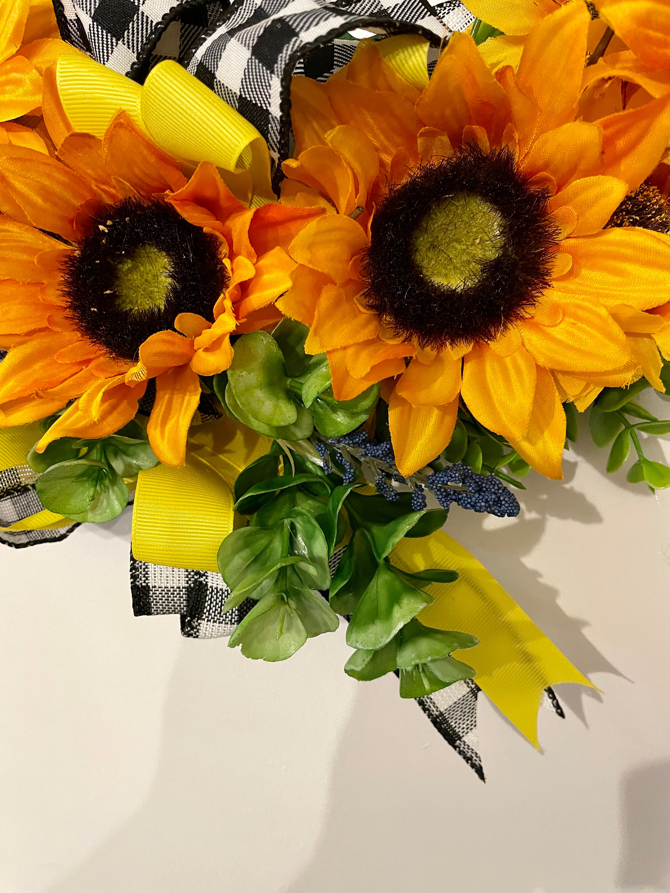 Sunflower Wagon Wheel Wreath - Etsy