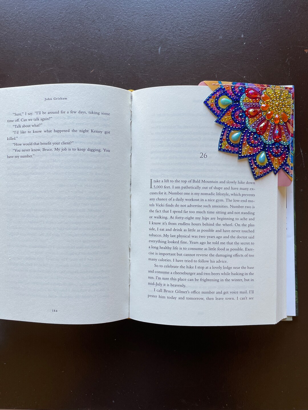 Corner Beaded Bookmark, Navy and Blue Diamond Art Bookmark, Leather ...