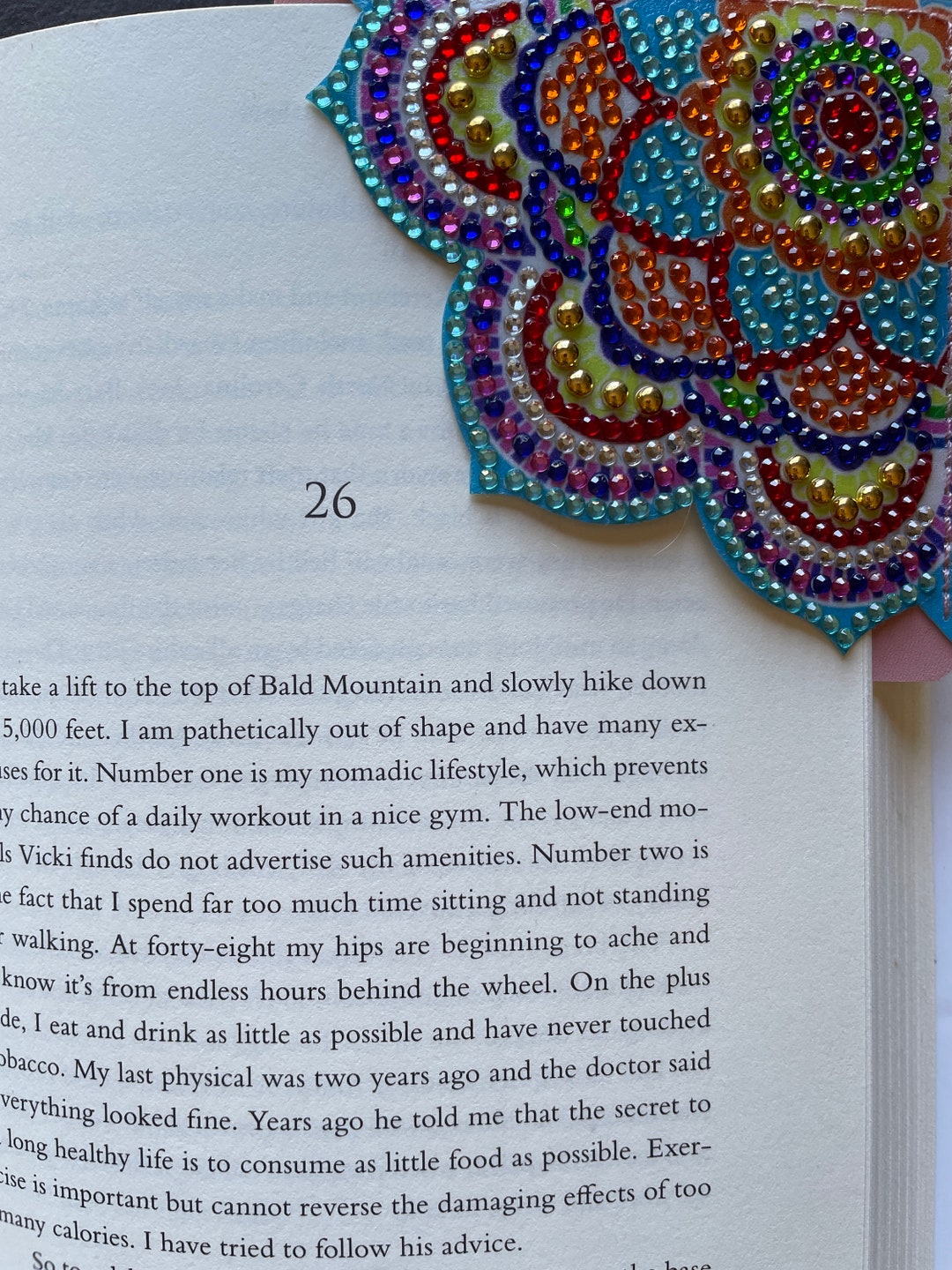 Beaded Bookmark, Orange and Yellow Diamond Art Bookmark, Leather Mosaic ...