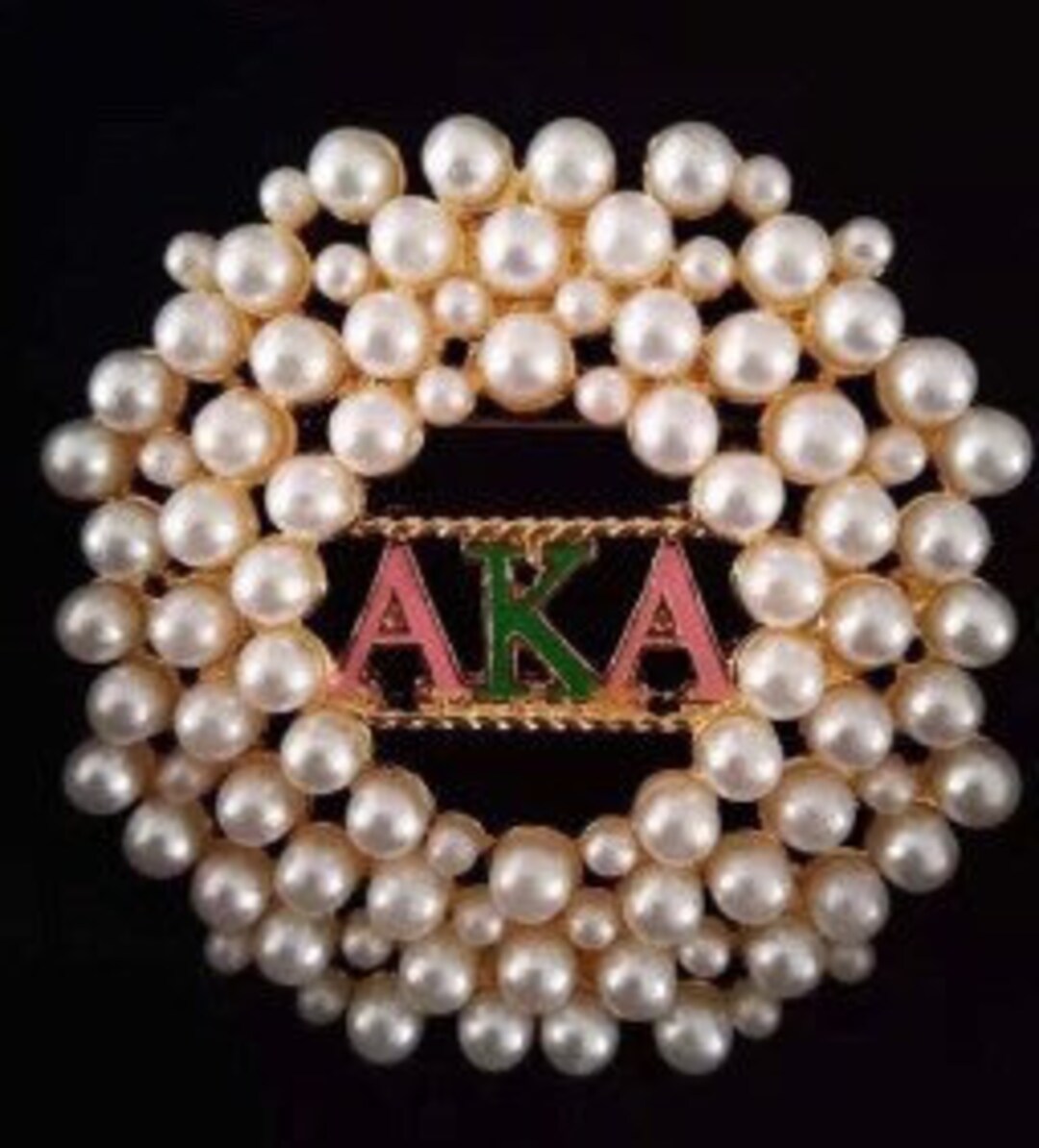 AKA Brooch Pearl Pin Pendant - Etsy