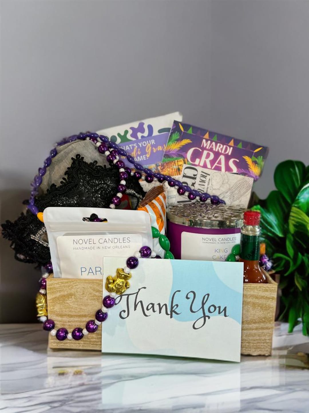 MARDI GRAS Survival Kit Gift Basket Handmade in New Orleans Louisiana ...