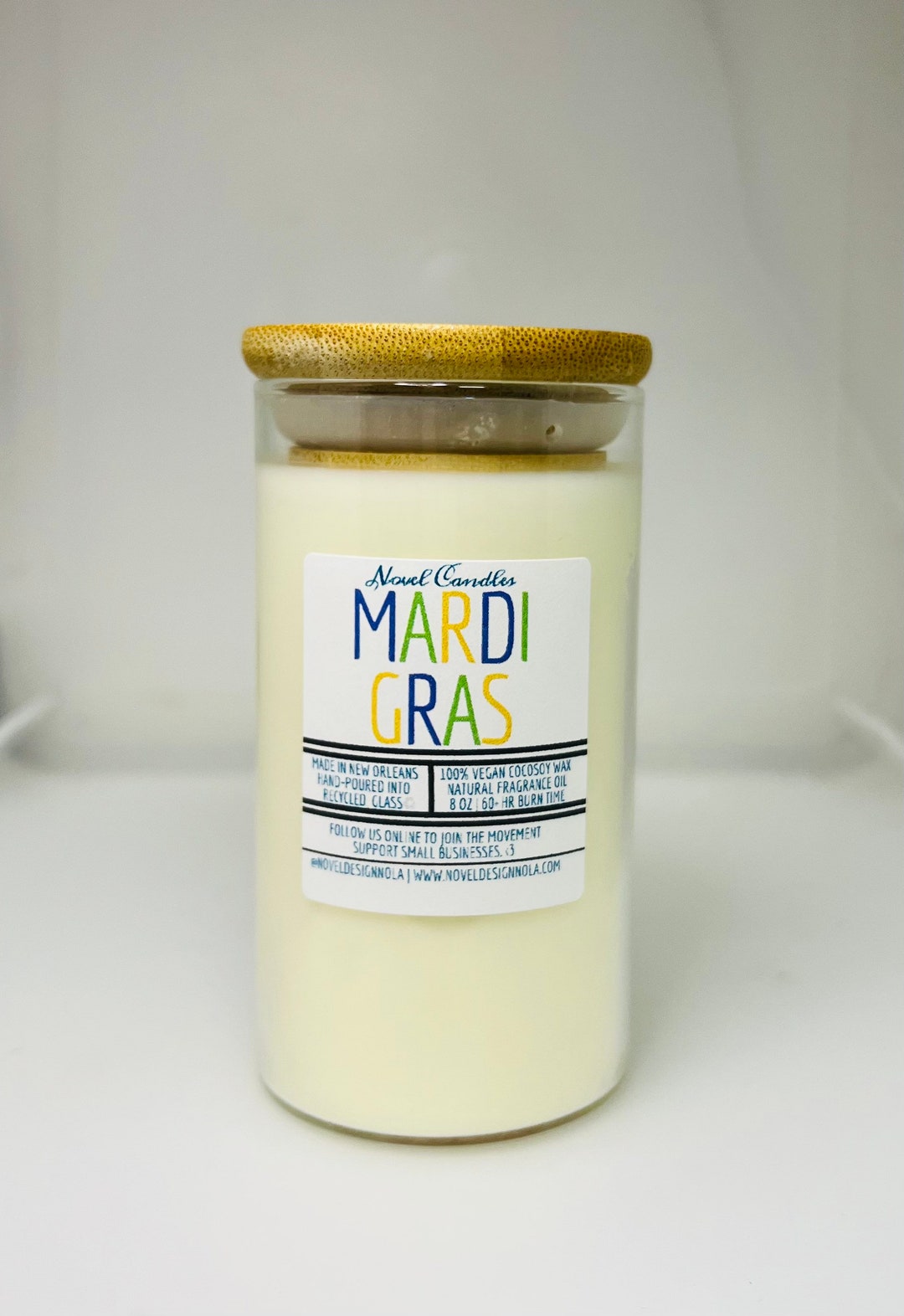 Mardi Gras Candle | New Orleans Carnival Scent | King Cake & Citrus ...