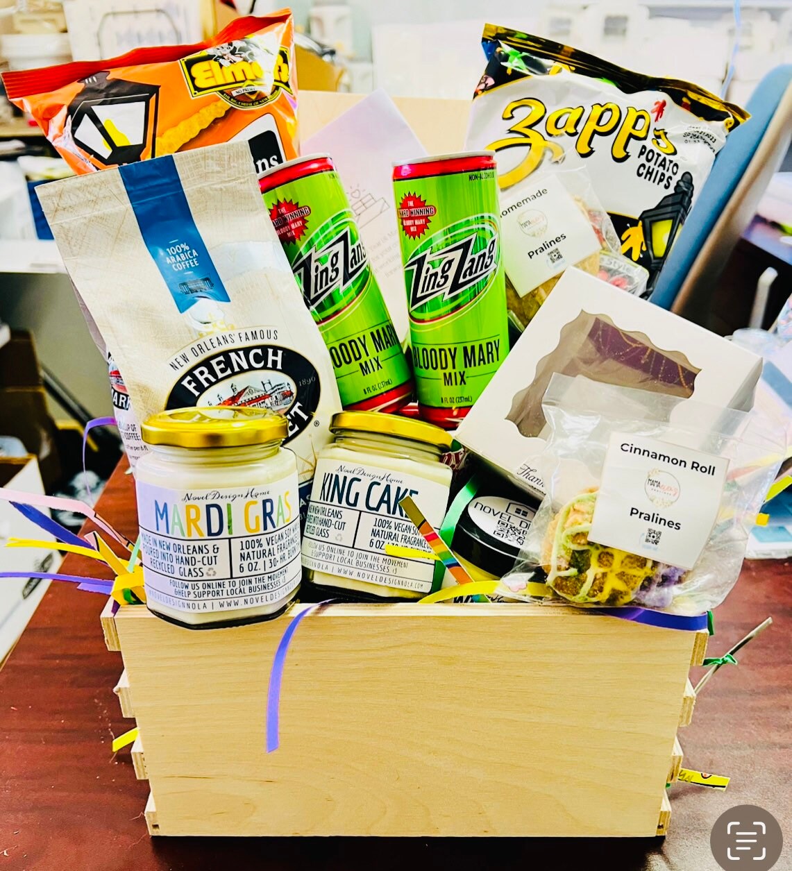 Mardi Gras Gift Basket: New Orleans Survival Kit With Masquerade Mask ...