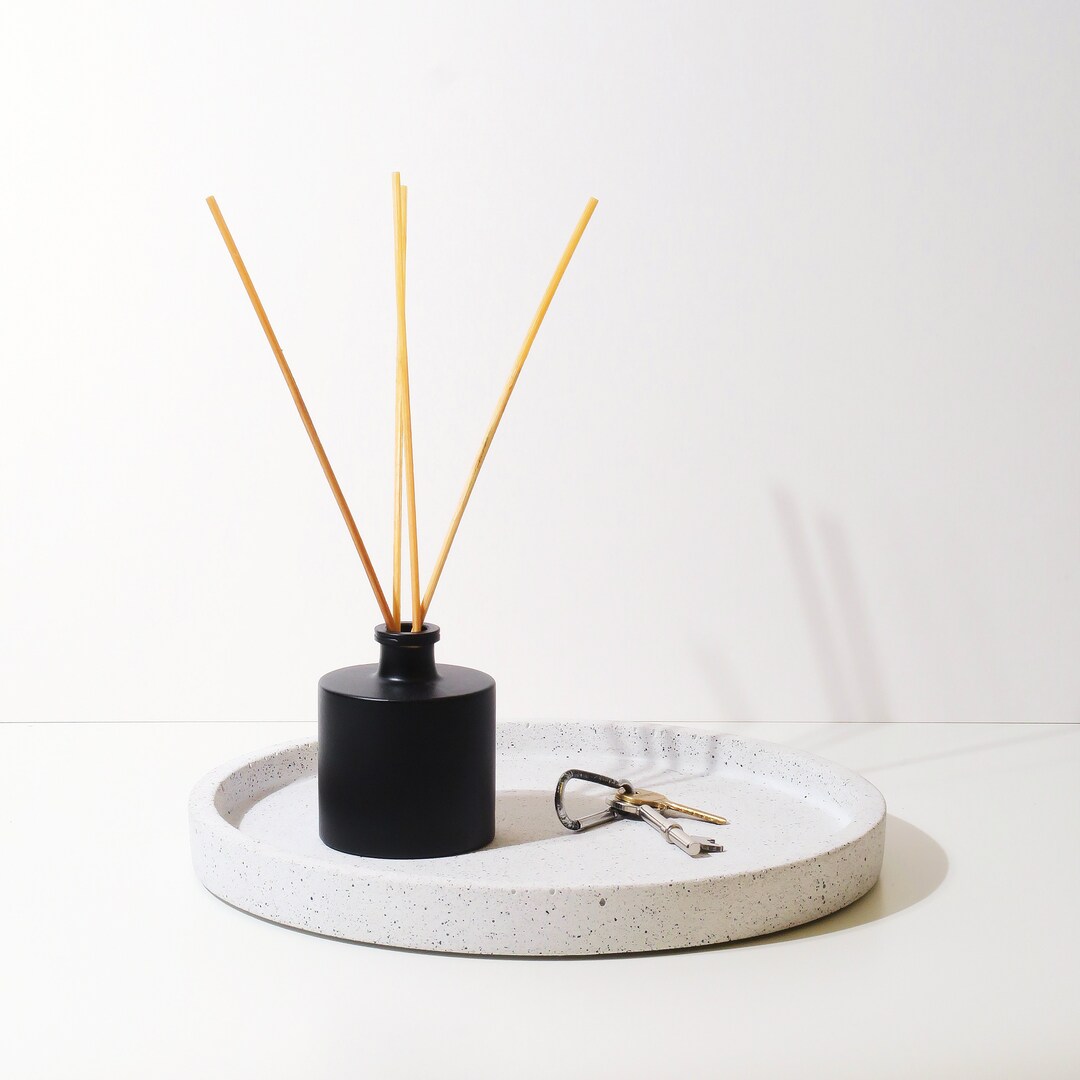 Large Terrazzo Stone Tray Jesmonite Circle Concrete Tray Round Display ...