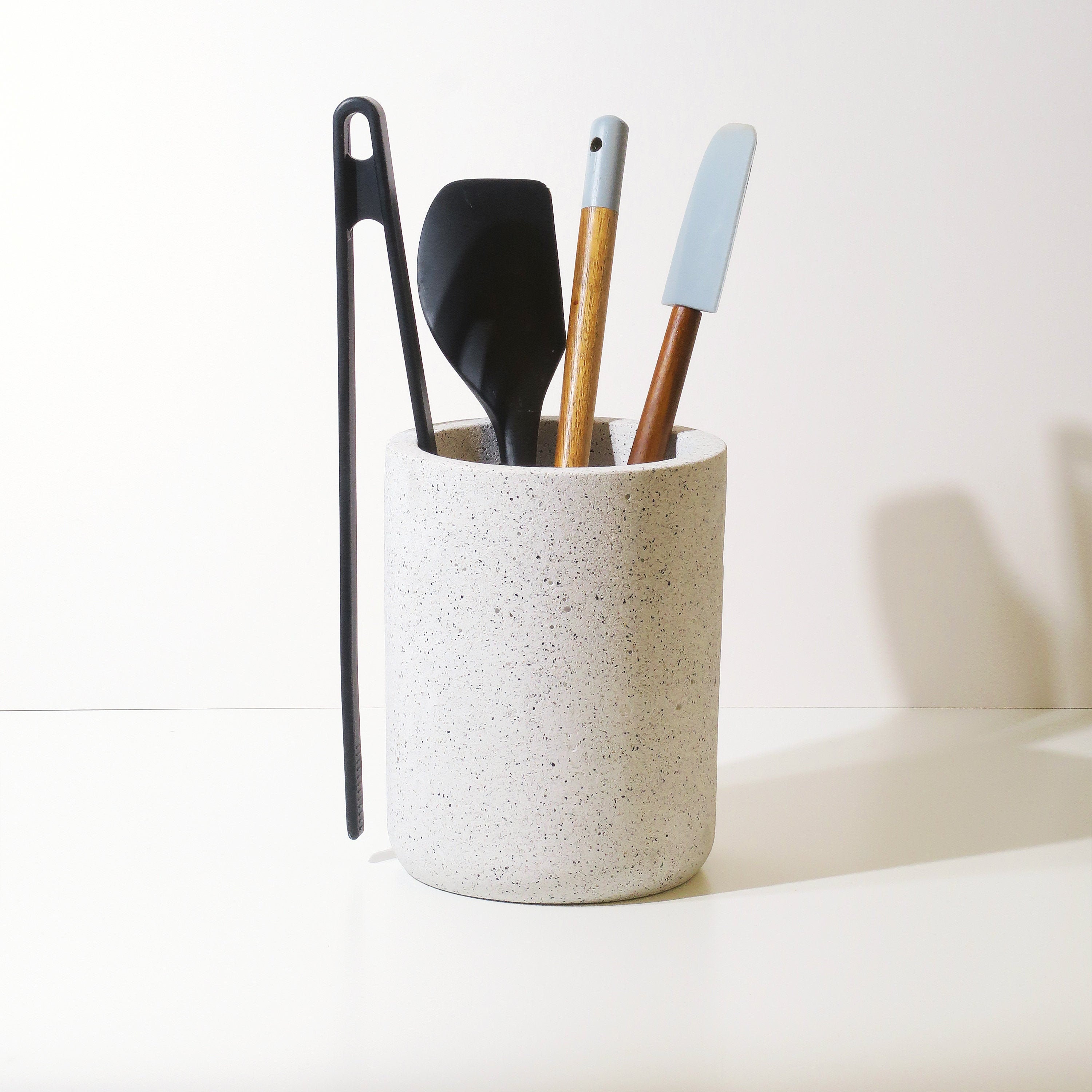 Terrazzo Utensil Pot Large Utensil Holder Industrial - Etsy UK