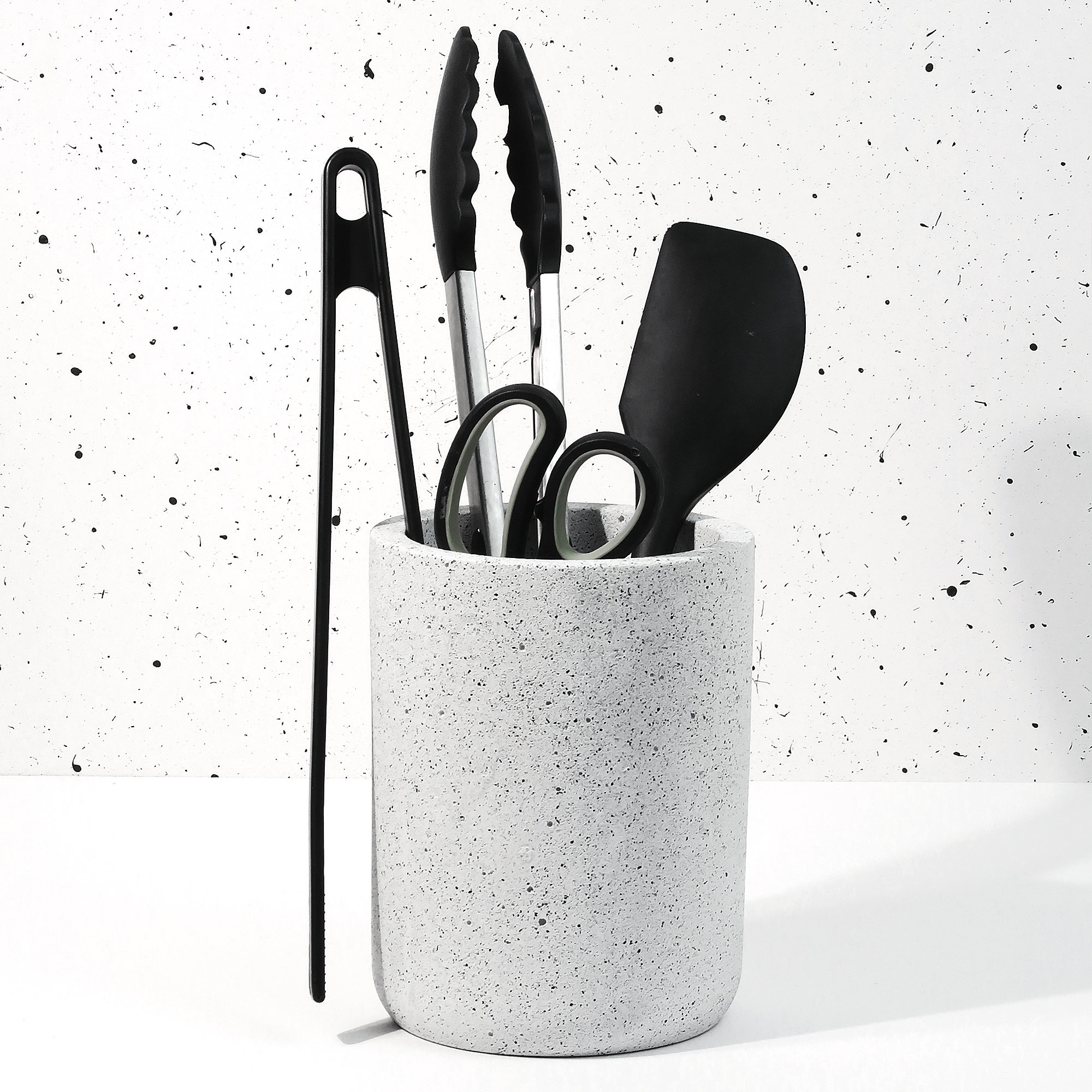 Terrazzo Utensil Pot Large Utensil Holder Industrial - Etsy UK