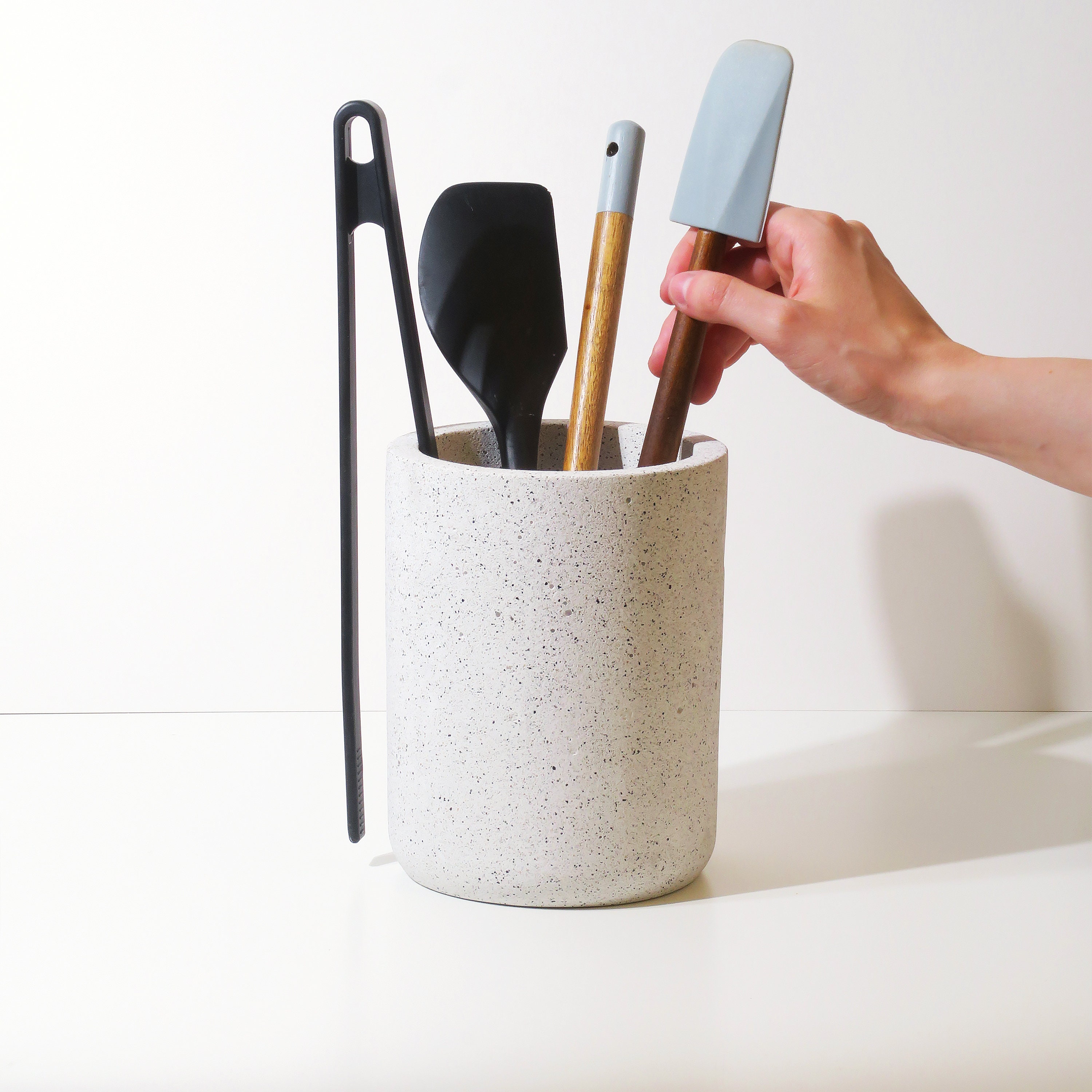 Terrazzo Utensil Pot Large Utensil Holder Industrial - Etsy UK