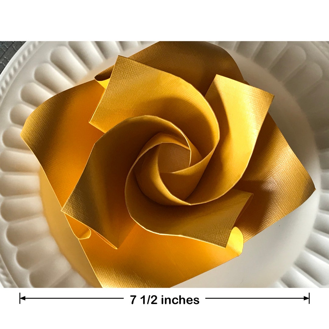 Large, Card Stock, Paper, Origami, Rose, Flower, Table Decoration ...