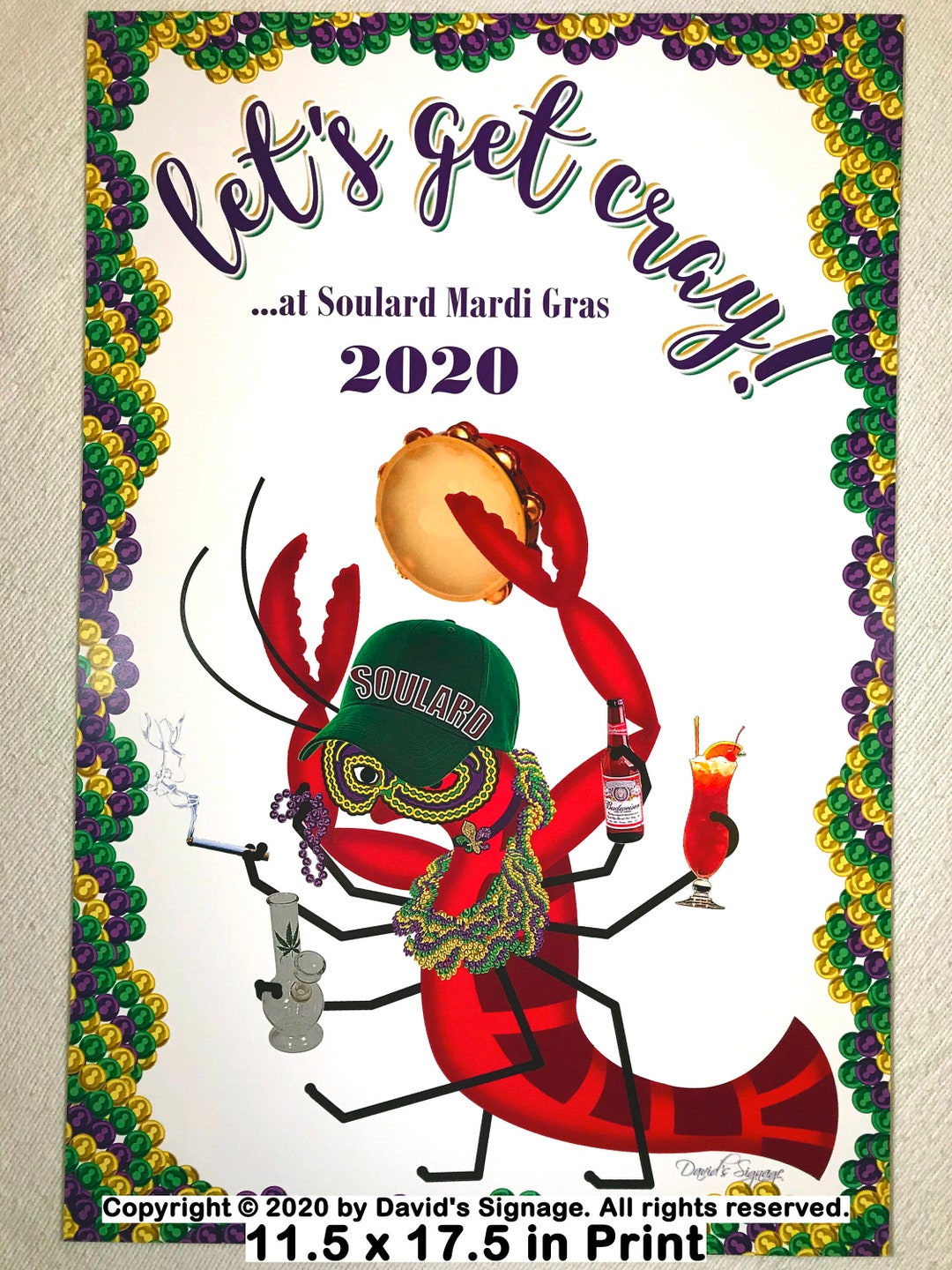 Soulard Mardi Gras, Mardi Gras Print, Party Poster, Picture, Sign, Wall ...