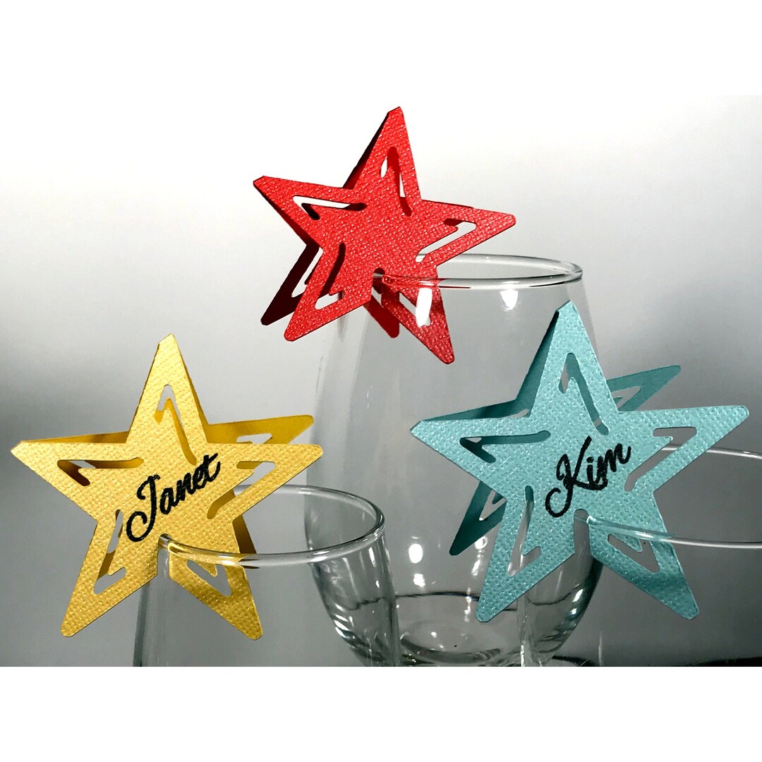 Star Place Cards/stemware Decorations - Etsy
