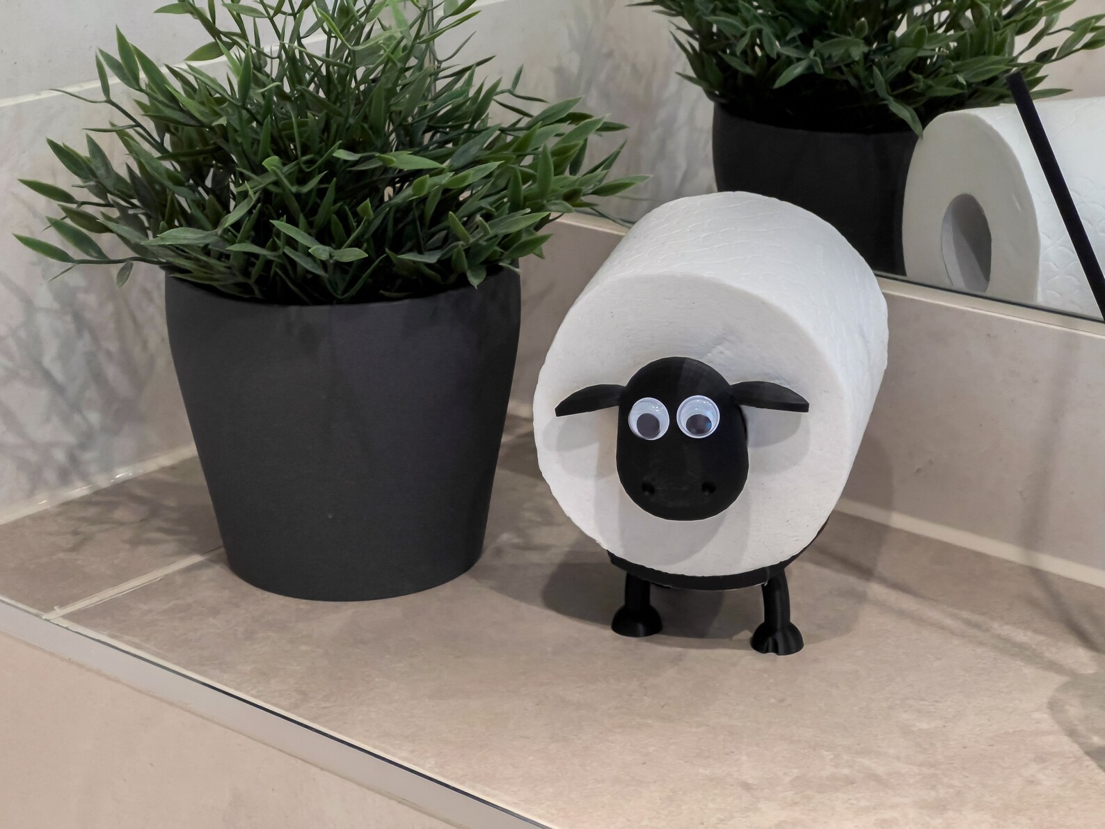 Funny Sheep Toilet Paper Holder Quirky Bathroom Organizer Farmhouse ...