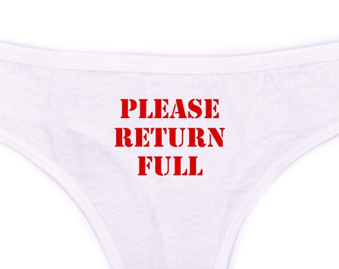 Slutty Please Return Full Thong Hotwife Swinger Cuckold Underwear - Etsy