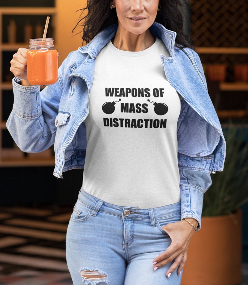 Big Boobs Funny Shirt Weapons Of Mass Distraction Etsy