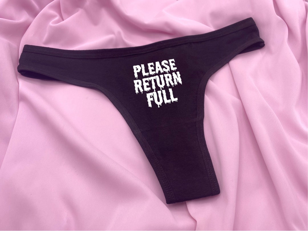 Please Return Full Thong Creampie Hotwife Slutty Cum Underwear - Etsy