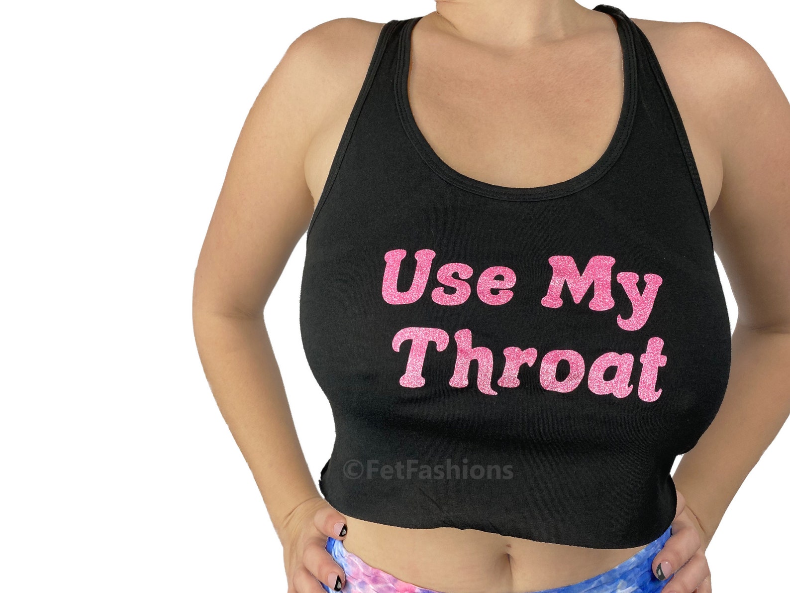 Blowjob Shirt Glitter Crop Top Deep Throat Bimbo Slut Pink Etsy