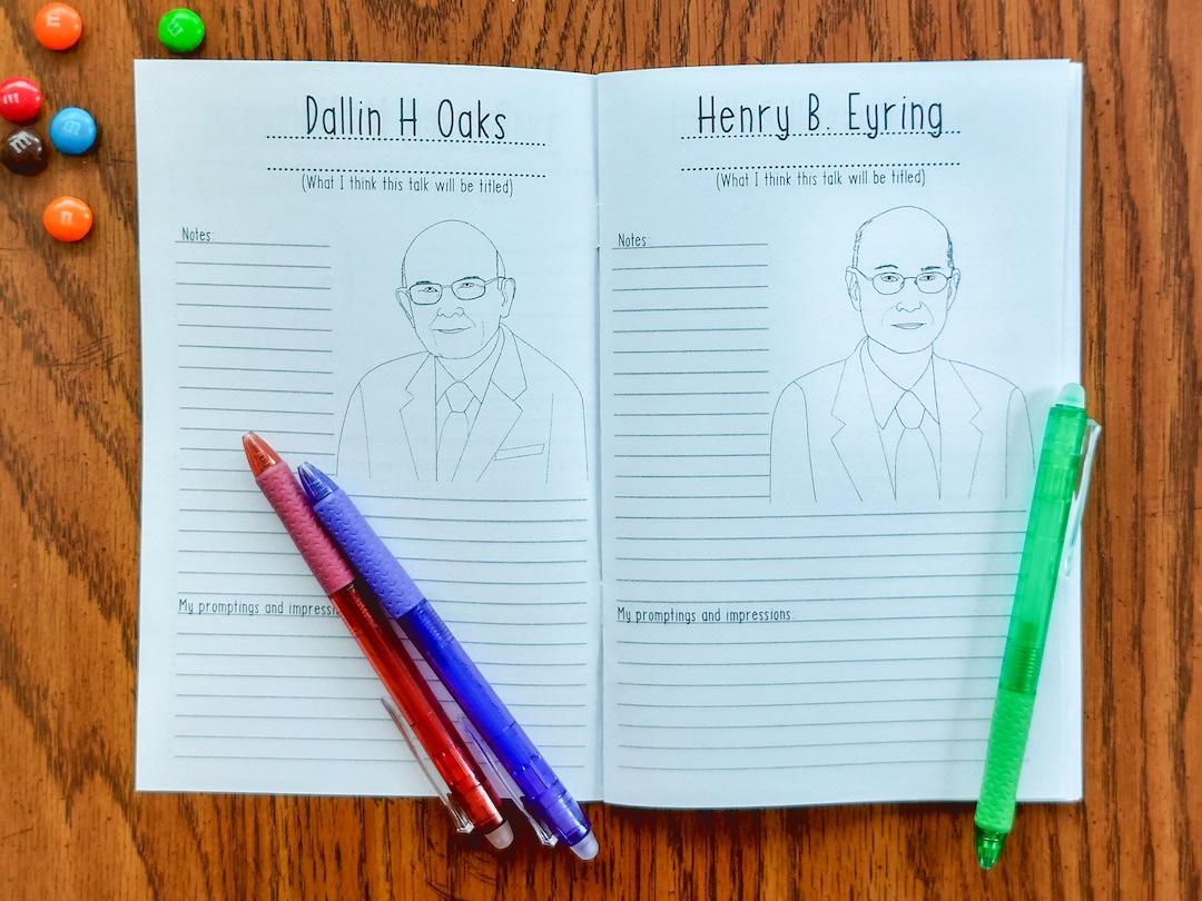 LDS General Conference Notes: Youth Packet With Coloring Pages (PDF ...