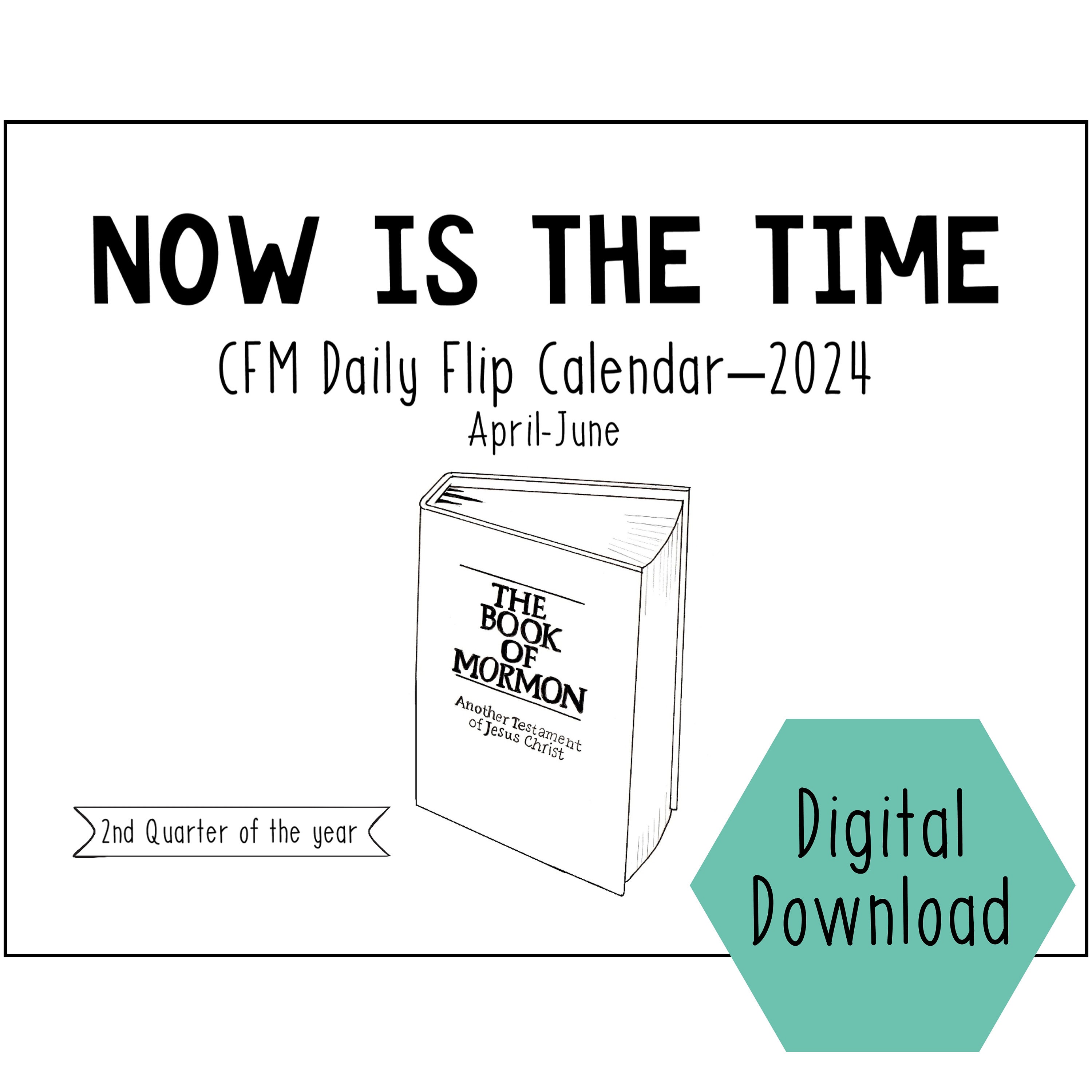 2nd Quarter- Come Follow Me 2024 Daily Flip Calendar for Kids and Teens ...