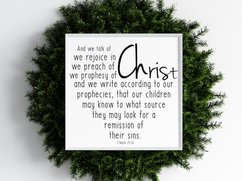 LDS Printable, Book of Mormon Scripture Cards, We Talk of Christ ...