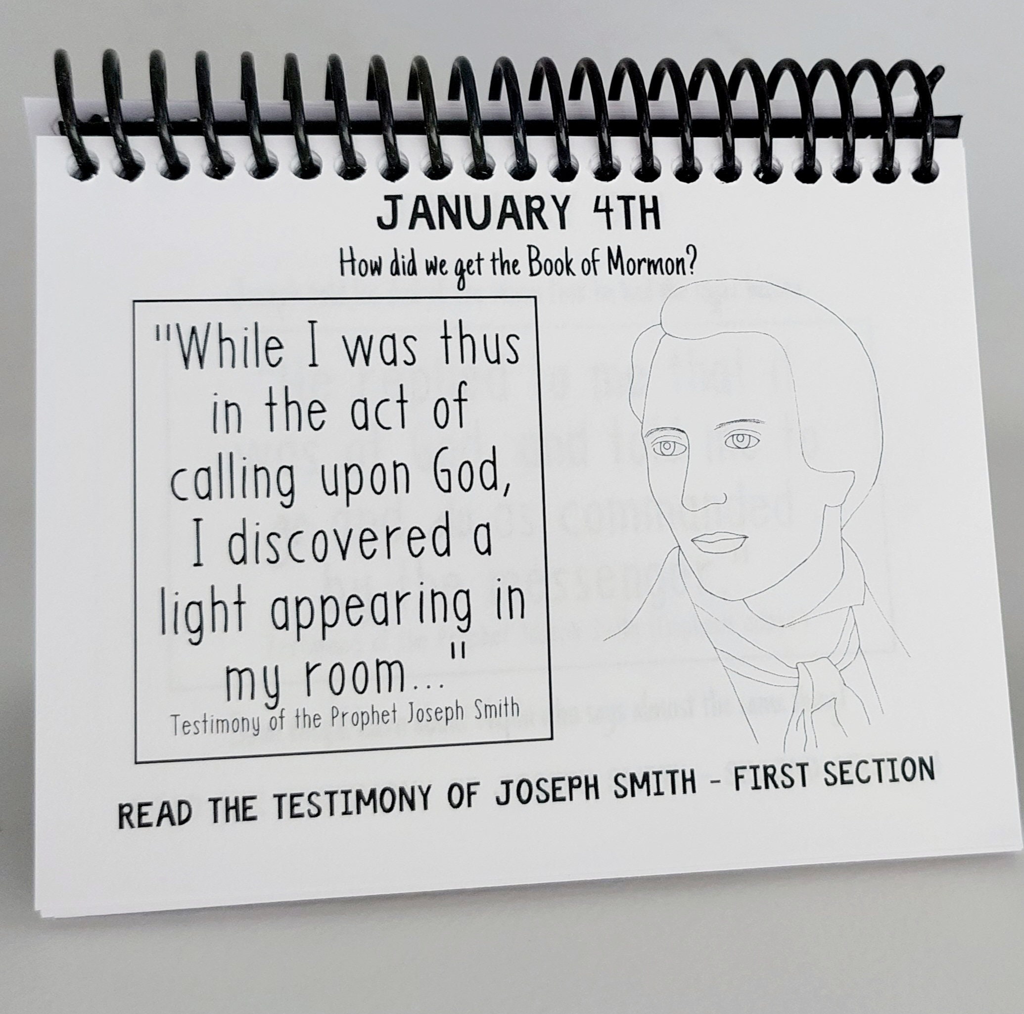 1st Quarter- Come Follow Me 2024 Daily Flip Calendar for Kids and Teens ...