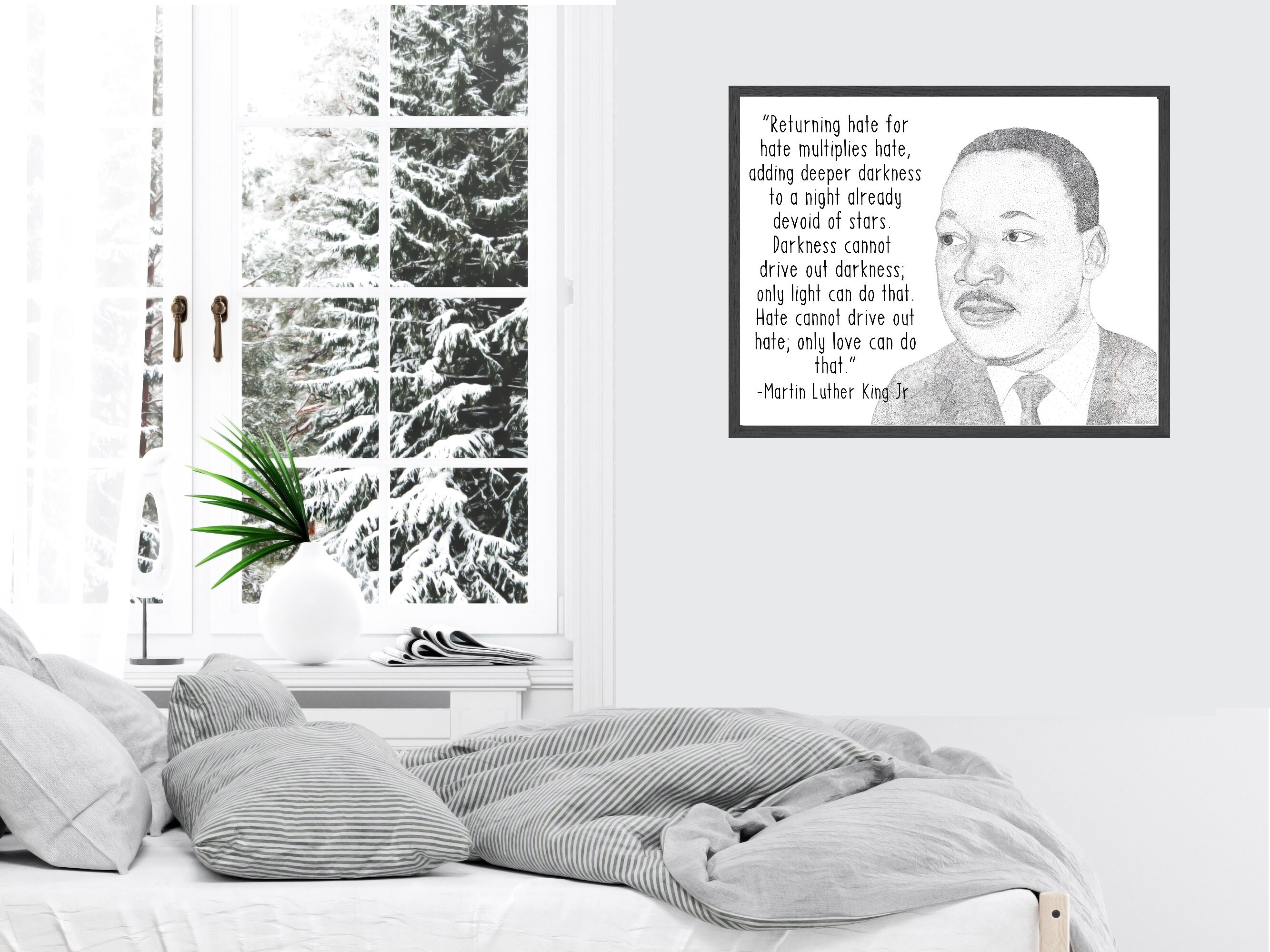 Martin Luther King Jr. Quote Mlk Art MLK Jr. Pen and Ink - Etsy