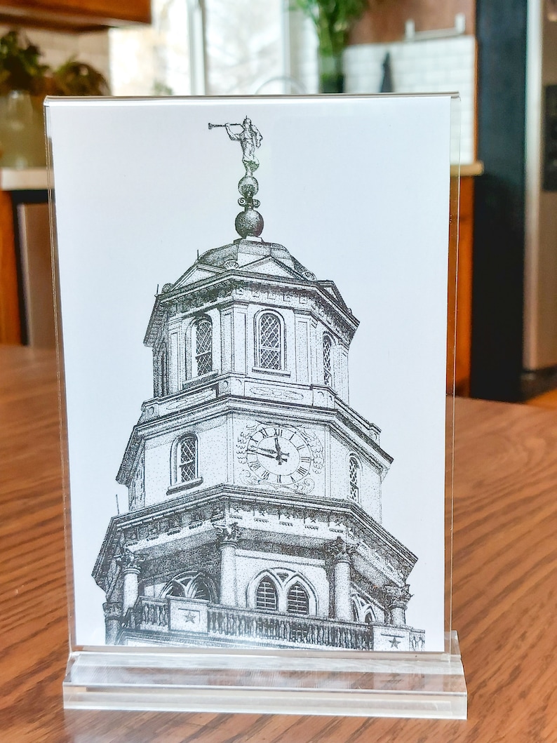 Nauvoo Temple Spire Art: Stipple Drawing Print - Etsy