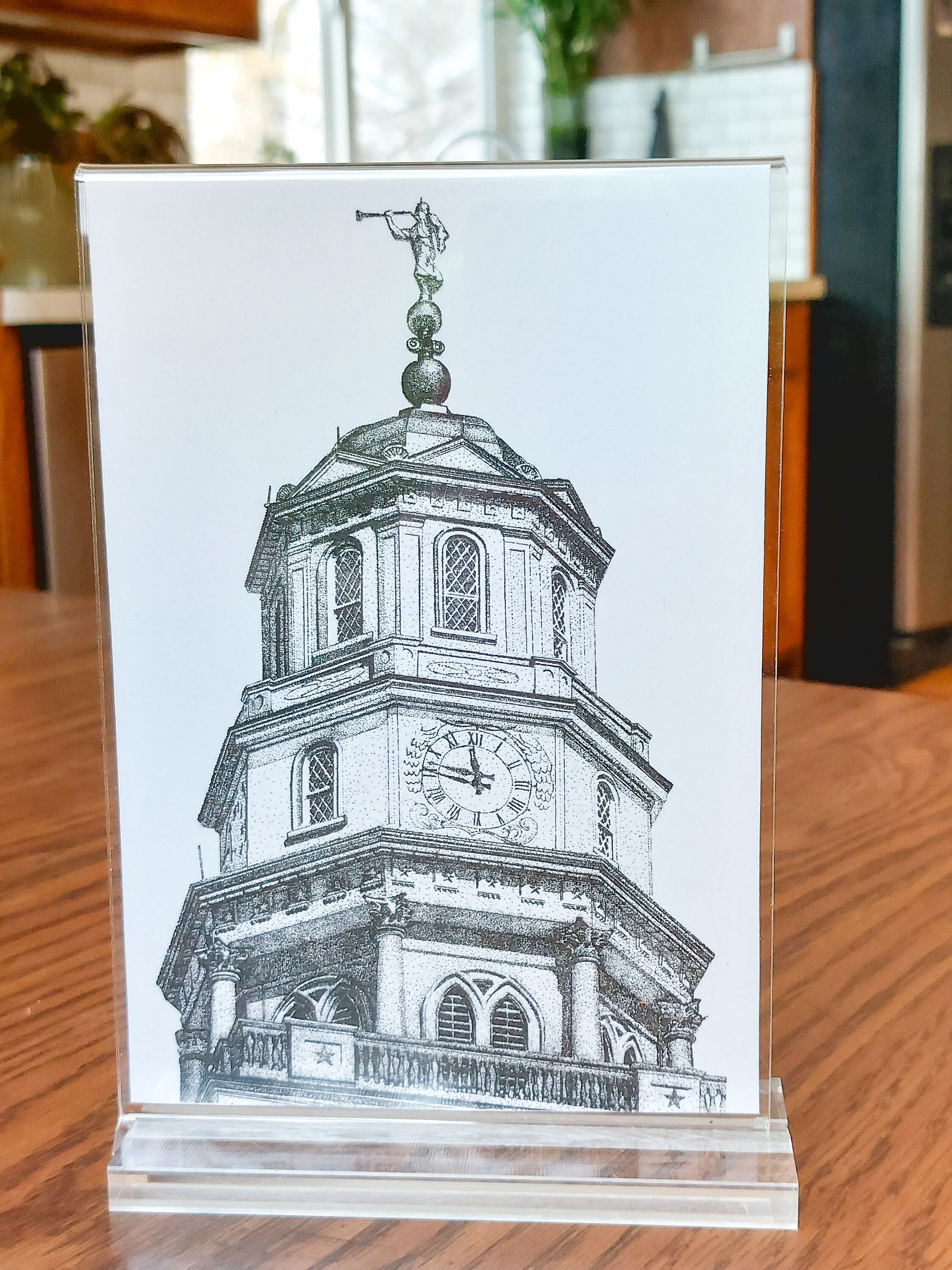 Nauvoo Temple Spire Art: Stipple Drawing Print - Etsy