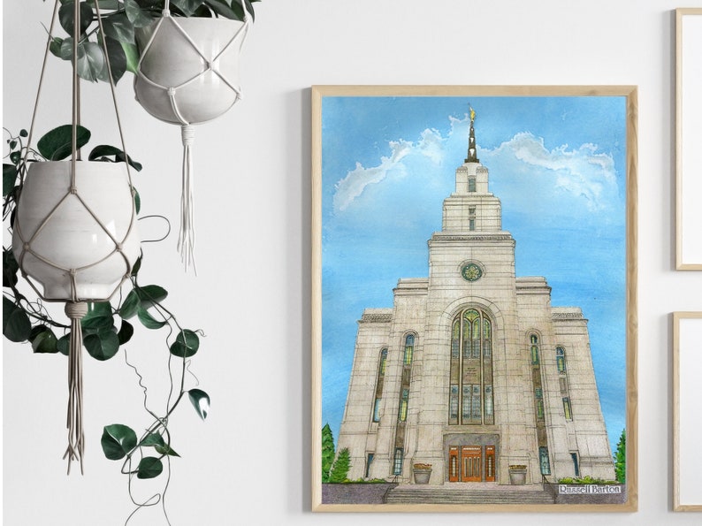 Layton LDS Temple Stipple Drawing - Etsy