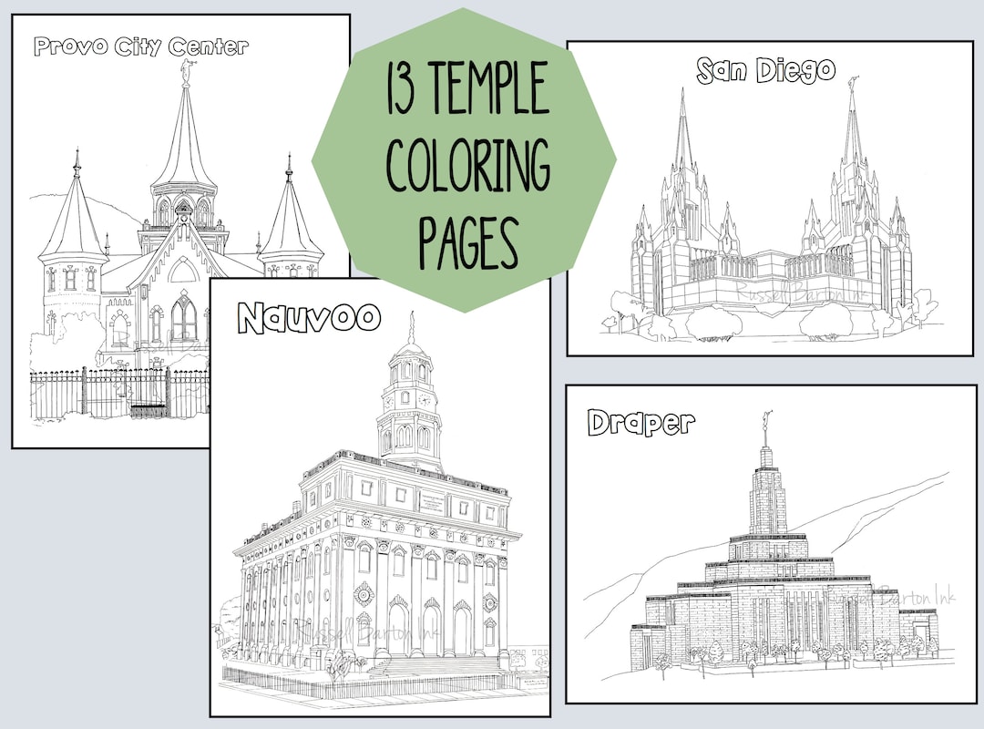 LDS Temple Coloring Pages: General Conference Activity (PDF Printable ...