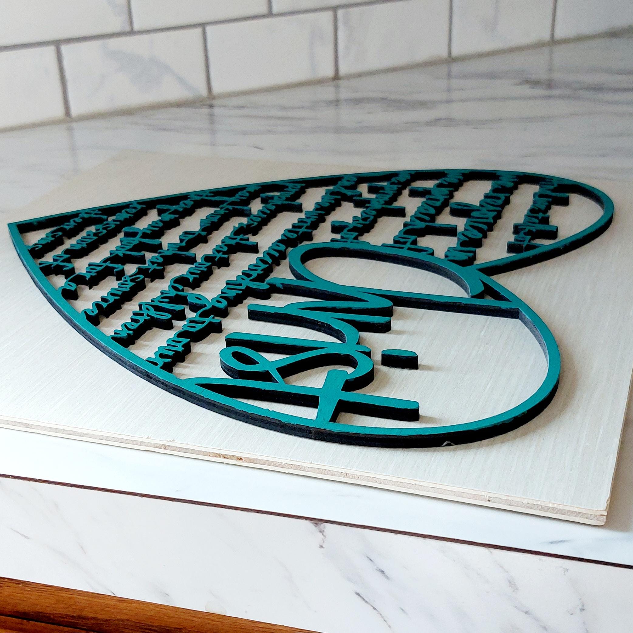 Christ-centered LDS Wooden Plaque | 2 Nephi 25:26 Heart-shaped Wall Art ...