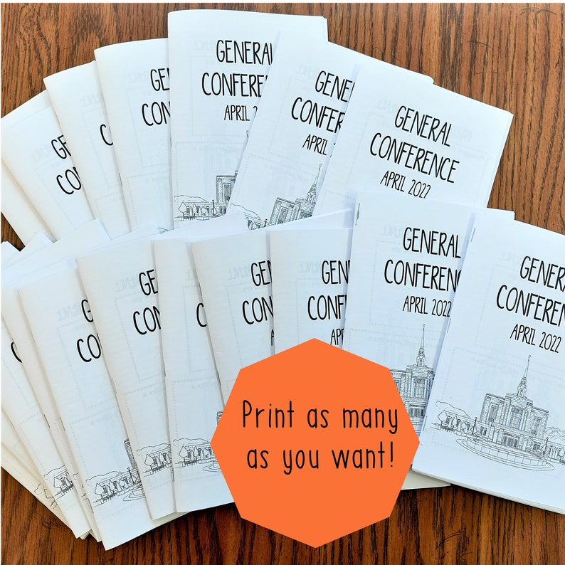 LDS General Conference Notes: Youth Packet With Coloring Pages (PDF ...