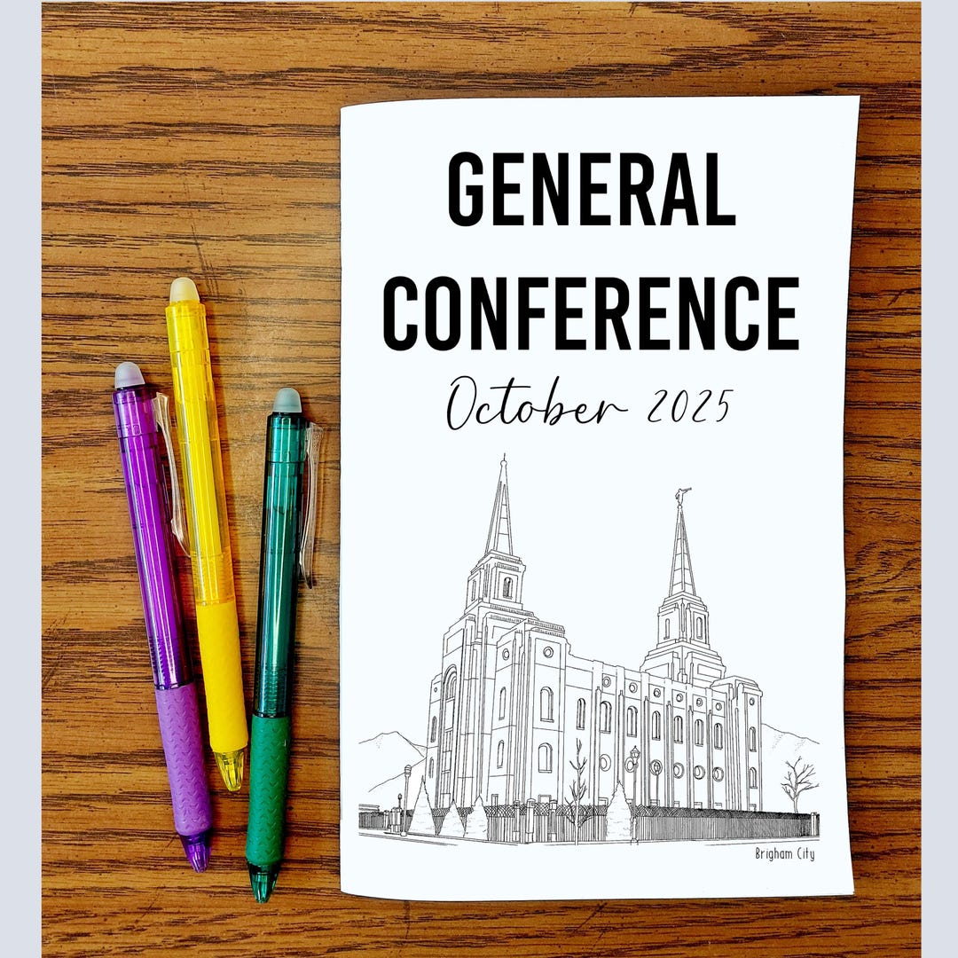 LDS General Conference 2025 Packet for Youth: Printable Note-taking ...