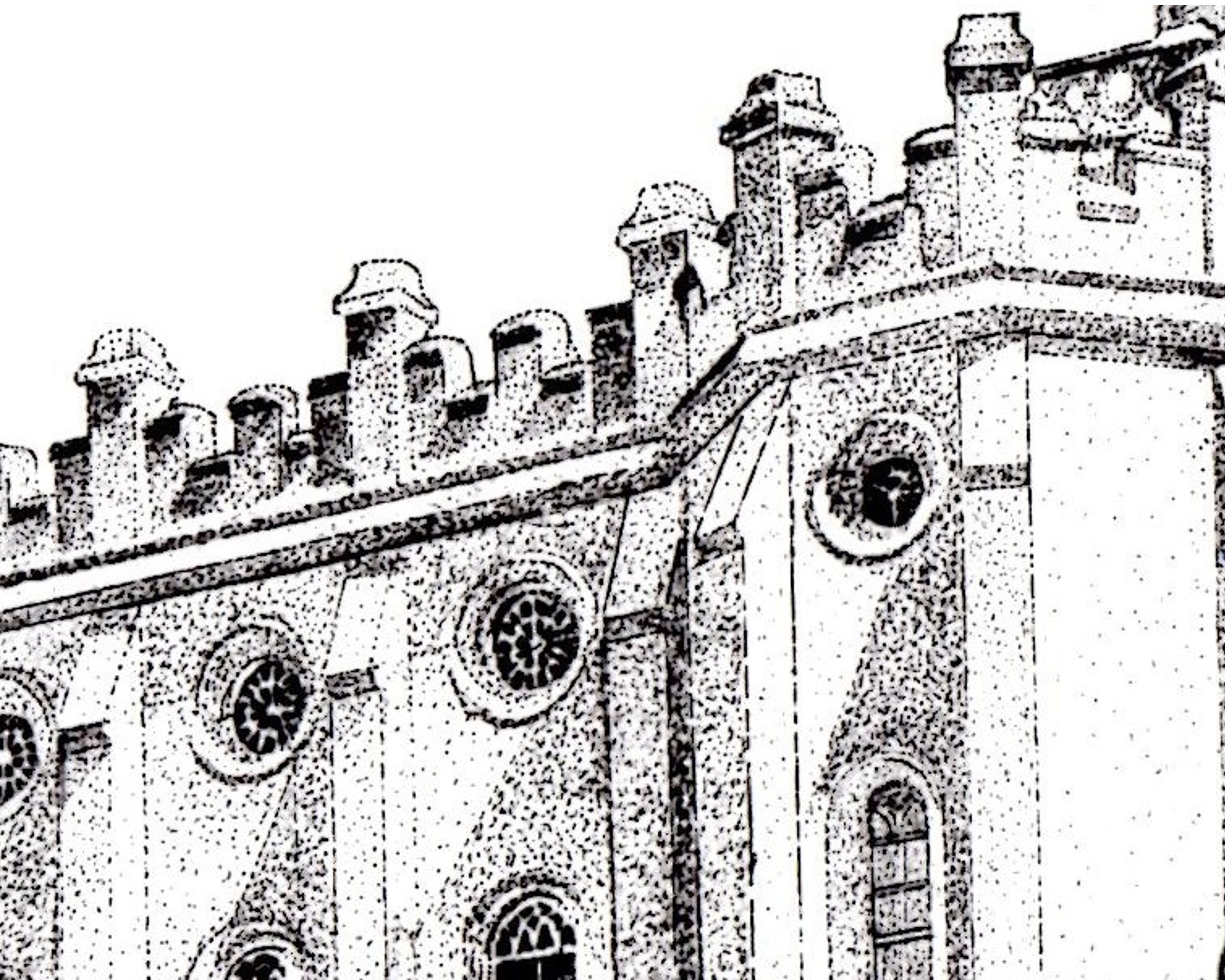 LDS St George Temple Stipple Drawing - Etsy