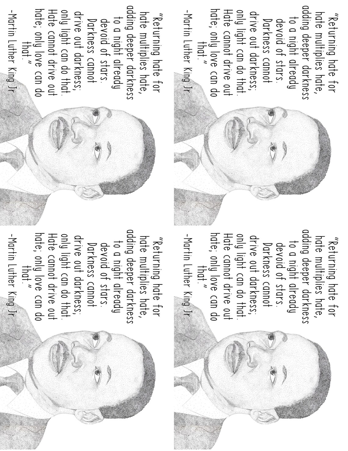MLK Jr. Stipple Art Print: Pen and Ink Drawing (digital Download) - Etsy