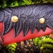 Custom Leather Leaf Purse Wallet Bespoke Handmade Carved Tooled Purse ...